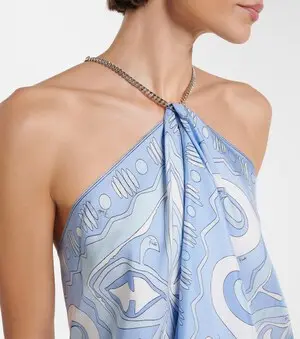 Emilio Pucci Angoli Silk Twill Top