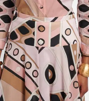 Emilio Pucci Vivara Cotton Muslin Maxi Skirt - Pink