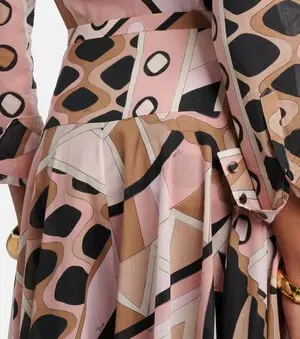 Emilio Pucci Vivara Cotton Muslin Maxi Skirt - Pink