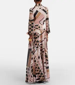 Emilio Pucci Vivara Cotton Muslin Maxi Skirt - Pink