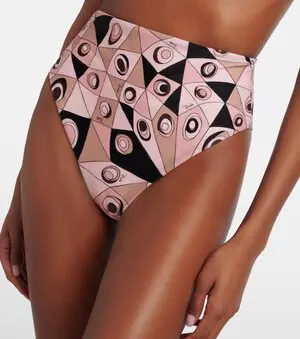 Emilio Pucci Occhi High-rise Bikini Bottoms - Pink
