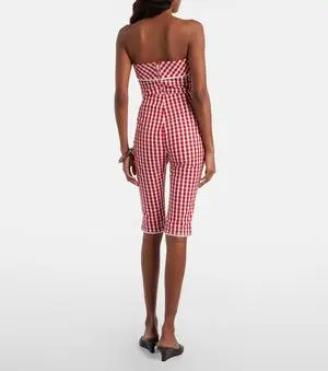 Posse Ebony Gingham Capri Pants - Red