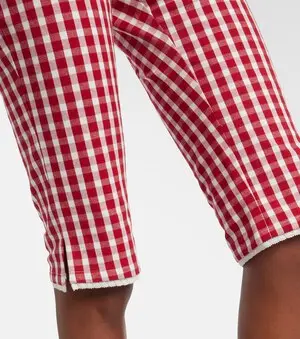 Posse Ebony Gingham Capri Pants - Red
