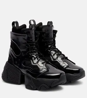 Noir Kei Ninomiya X Reebok Cutout Platform Ankle Boots - Black