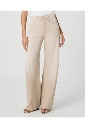 Paige Arellia High-rise Barrel Leg Jean - Neutral