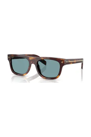 Prada Tortoise Acetate Rectangular Sunglasses - Green