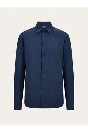 FERRAGAMO Micro-patterned Shirt - Red