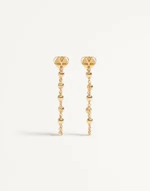 Valentino Garavani Vlogo Signature Metal Dangle Earrings - Gold