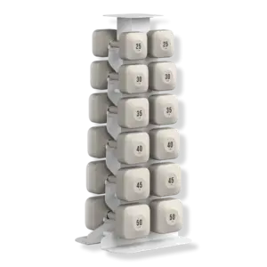 WeGym Progrip Dumbbells Upper Set With Light Rack - Sandstone