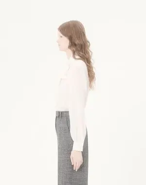 Valentino Garavani Crepe De Chine Shirt With Neck Scarf - Ivory