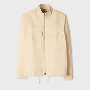 Paul Smith Linen Patch-pocket Drawstring Jacket - White