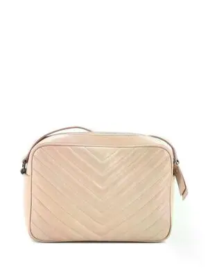 Saint Laurent Lou Camera Bag Matelasse Chevron Leather Small - Neutrals