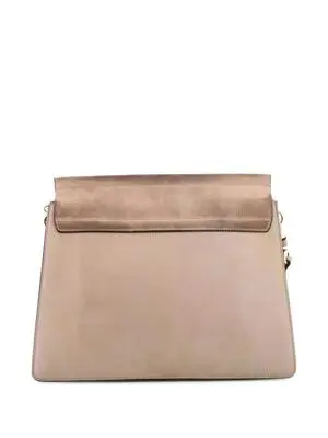 Chloé Faye Leather And Suede Medium Shoulder Bag - Neutrals