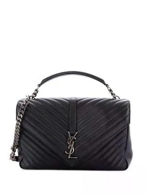 Saint Laurent Classic Monogram College Medium Crossbody Bag - Black