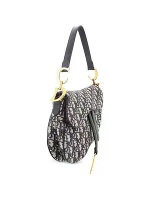 Dior Saddle Handbag Oblique Canvas Medium Shoulder Bag - Blue