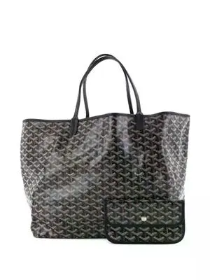 Goyard Saint Louis Coated Canvas Gm Tote Bag - Black