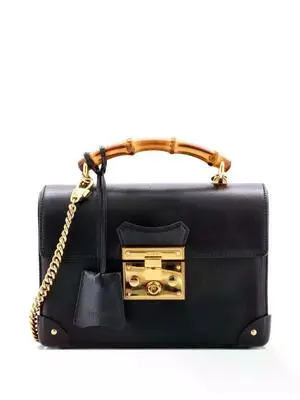Gucci Padlock Bamboo Leather Small Shoulder Bag