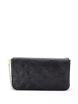 LOUIS VUITTON Felicie Pochette Monogram Empreinte Leather - Black