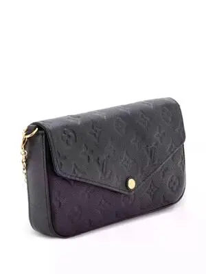 LOUIS VUITTON Felicie Pochette Monogram Empreinte Leather - Black