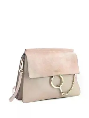 Chloé Faye Leather Medium Shoulder Bag - Neutrals