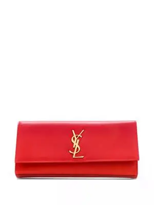 Saint Laurent Classic Monogram Long Clutch Bag - Red