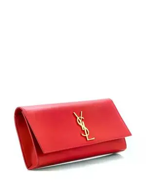 Saint Laurent Classic Monogram Long Clutch Bag - Red