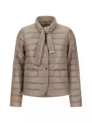 Herno Scarf-detail Puffer Jacket - Grey