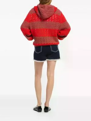 BARRIE Striped Zip-up Hoodie
