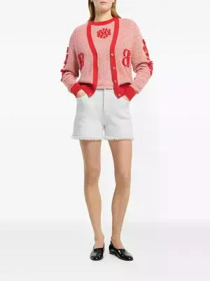 BARRIE Logo-patch Cashmere Top - Red
