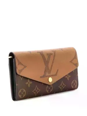 LOUIS VUITTON Sarah Wallet Nm Reverse Monogram Giant And Monogram Canvas Small Wallets