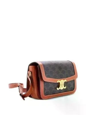 Celine Triomphe Coated Canvas Medium Shoulder Bag