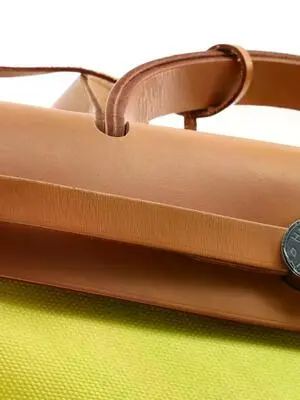Hermès Herbag Zip Berline Vache Canvas And Leather 31 Shoulder Bag - Brown