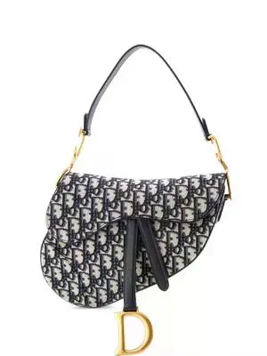 Dior Saddle Handbag Oblique Canvas Medium - Blue
