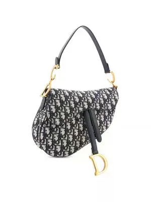 Dior Saddle Handbag Oblique Canvas Medium - Blue