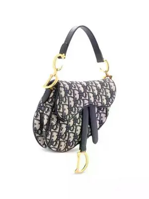 Dior Saddle Handbag Oblique Canvas Mini - Blue