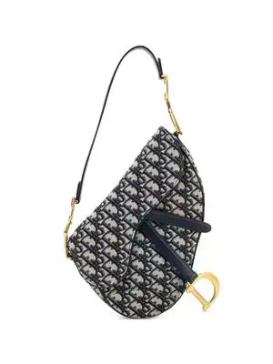 Dior Saddle Handbag Oblique Canvas Medium Shoulder Bag - Blue