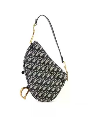 Dior Saddle Handbag Oblique Canvas Medium Shoulder Bag - Blue