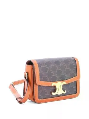 Celine Triomphe Coated Canvas Teen Shoulder Bag - Brown