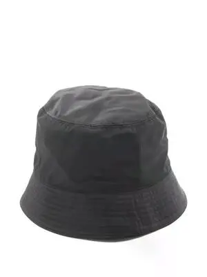 Prada 2010s Triangle-logo Bucket Hat - Black