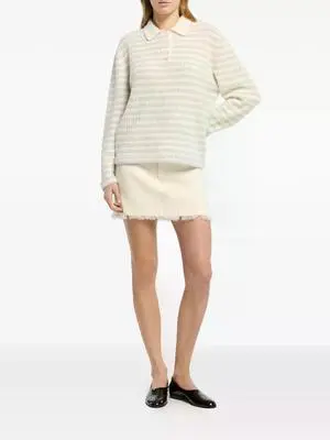 BARRIE Striped Polo Top