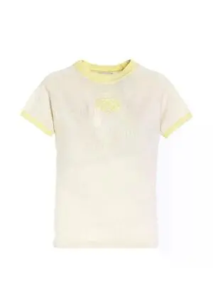 BARRIE Logo Cashmere T-shirt - Neutrals