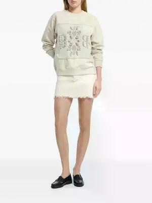 BARRIE Logo Patch Crew Neck Sweatshirt - Grey
