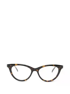 Gucci Logo-detail Cat-eye Glasses - Brown