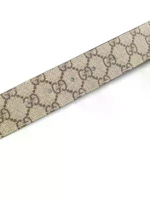 Gucci Gg Supreme Reversible Belt - Black