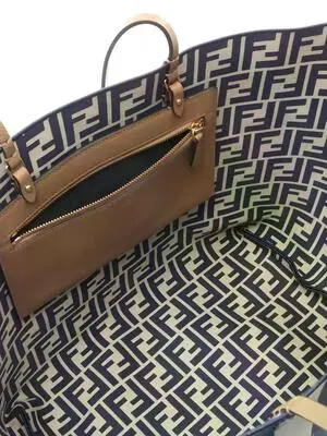 Fendi Large Roll Tote Bag - Blue
