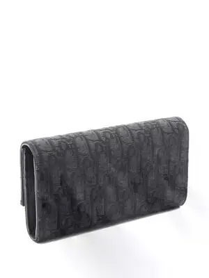 Dior Oblique-monogram-pattern Wallet - Grey