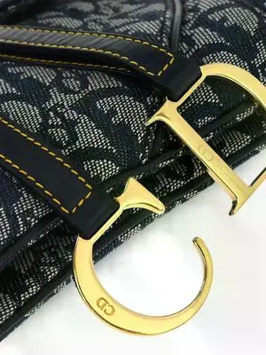 Dior 2003 Double Saddle Trotter Handbag - Blue