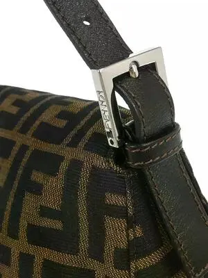 Fendi Zucca Baguette Handbag - Black