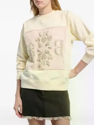 BARRIE Cashmere Patch Logo Sweatshirt - Neutrals