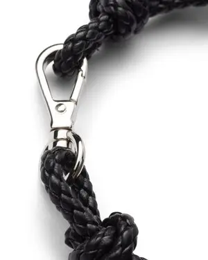Prada Braided Nappa Leather Bracelet - Black